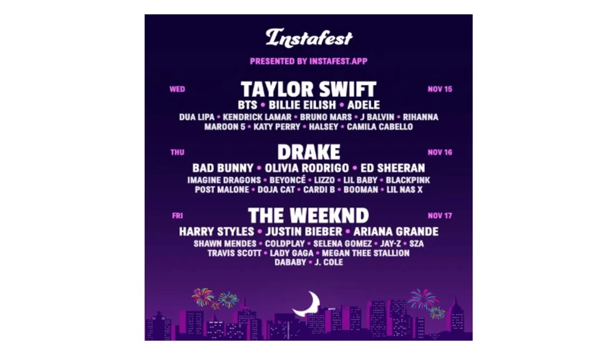 Line up your festival your way with the instafest app